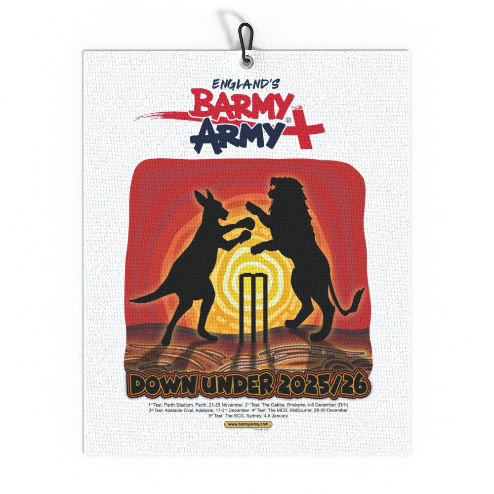 Barmy Army Down Under Full Tour Golf Towel – Barmy Army Store