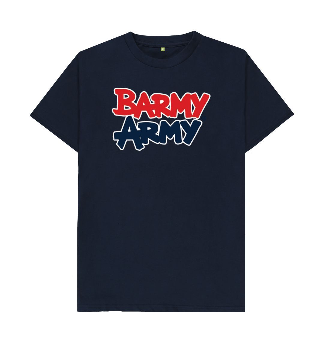 Barmy Army Logo Barmy Army Two Season Slogan Tee Men's – Barmy